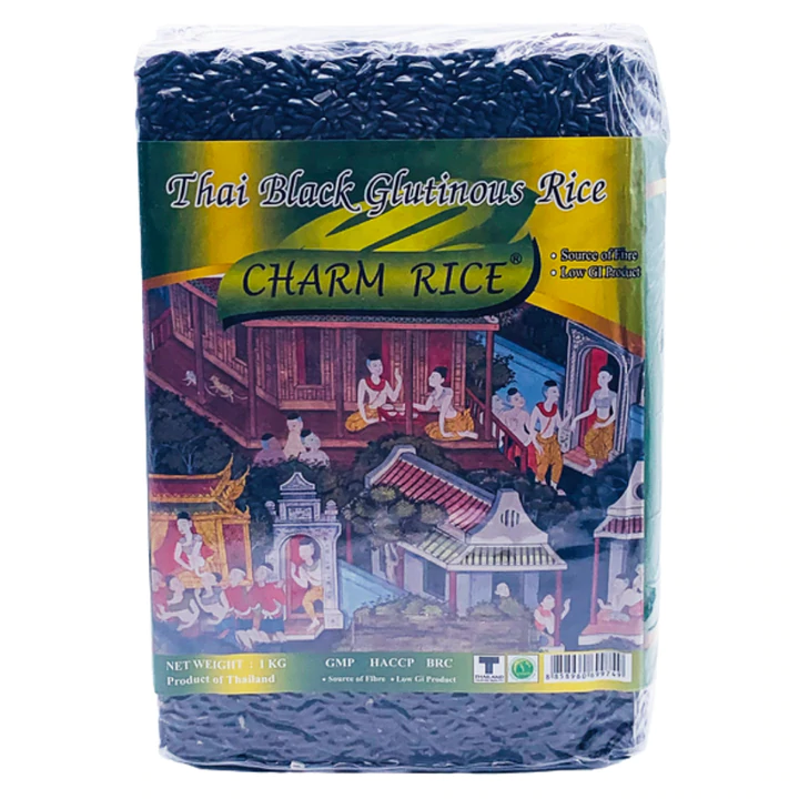 Charm Thai Black Glutinous Rice 1kg - Bahay Kubo