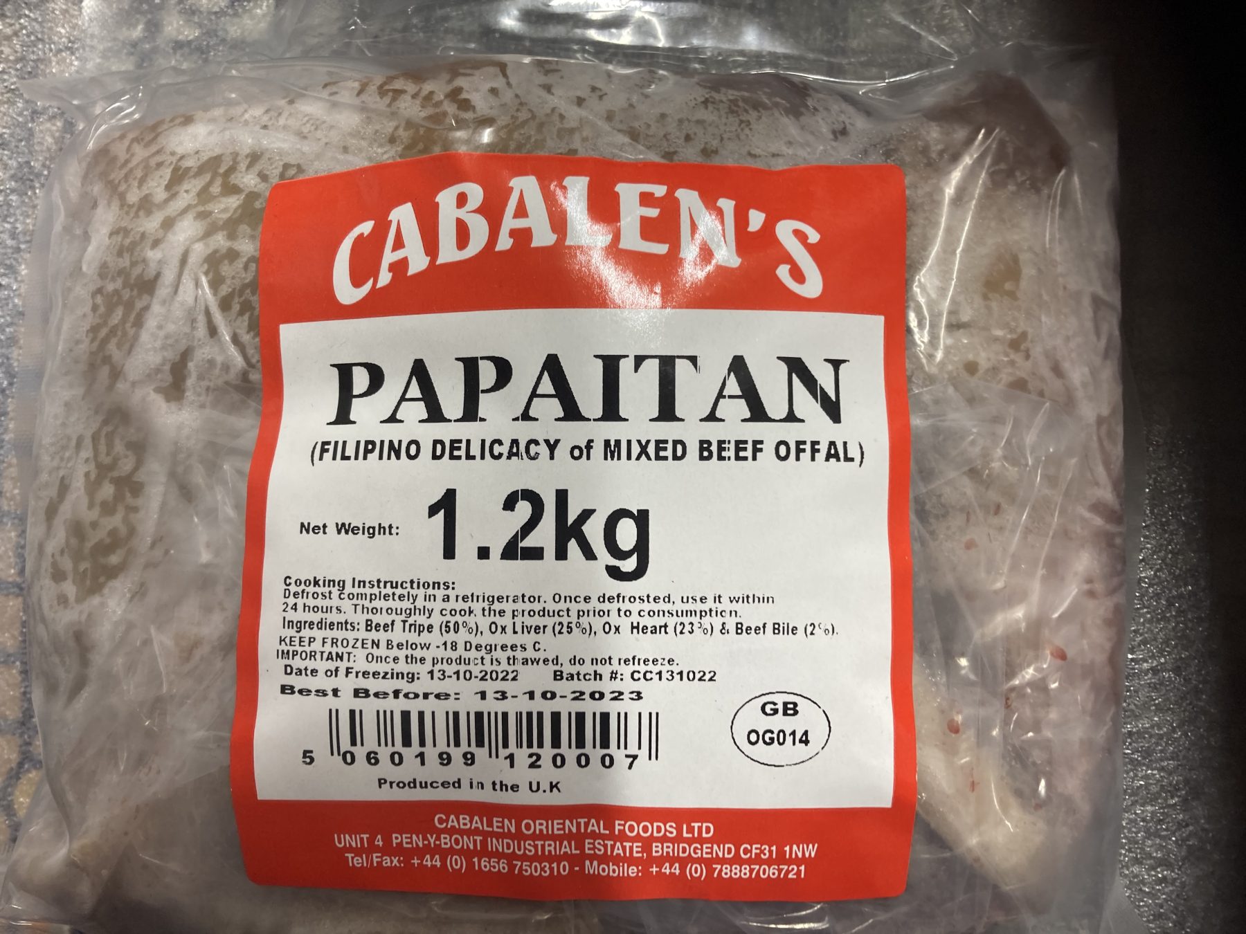 Cabalens Papaitan 1200g - Bahay Kubo