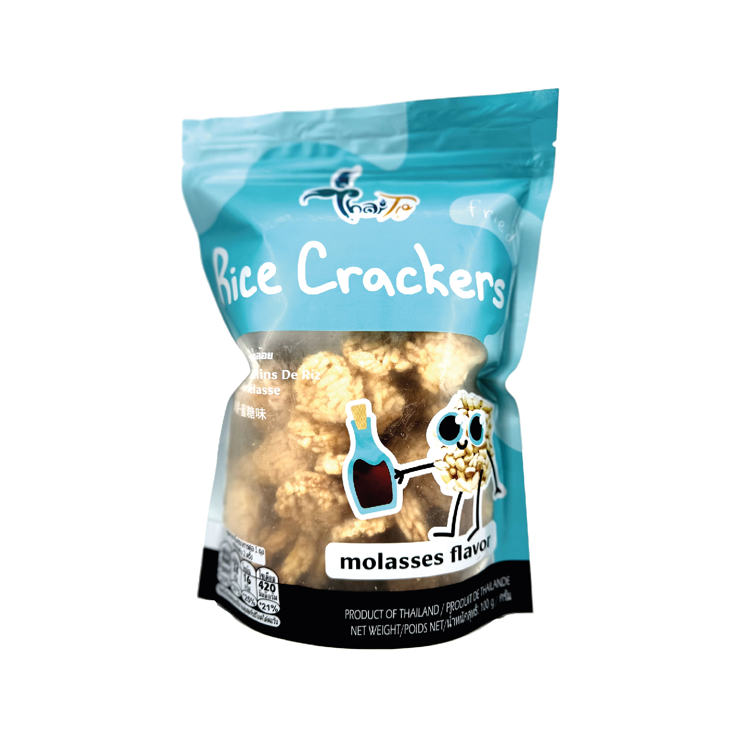 Thai To Rice Crackers Molasses Flavour 100g - Bahay Kubo