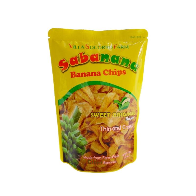 Sabanana Banana Chips Sweet Original 100g - Bahay Kubo